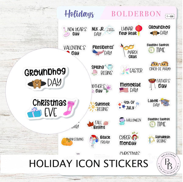 Holiday Icon Stickers – Bolderbon
