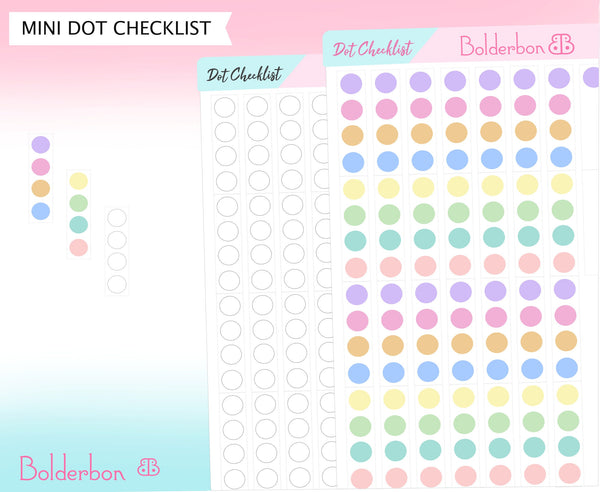 Mini Dot Checklists – Bolderbon