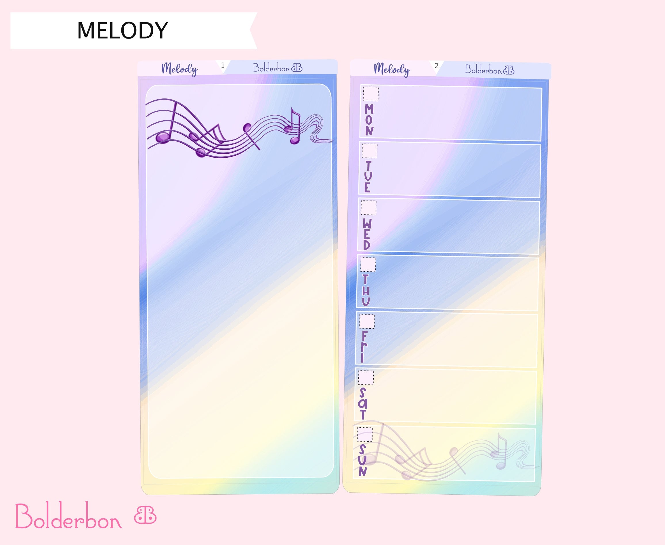 MELODY || Hobonichi Weeks Planner Sticker Kit – Bolderbon