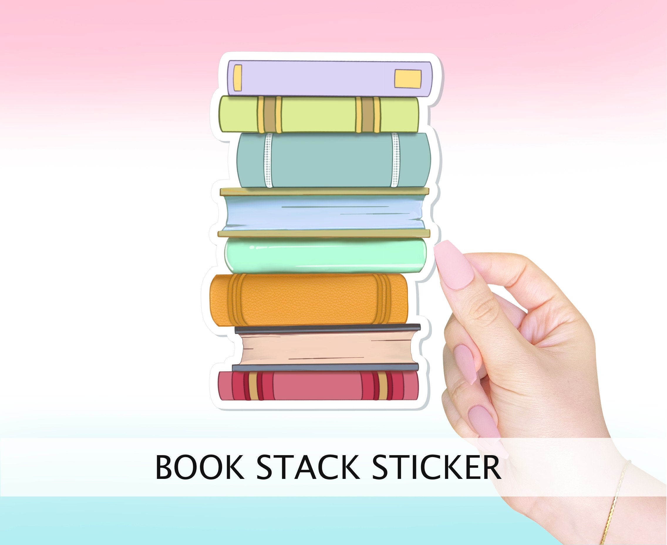 BOOK STACK || Vinyl Sticker – Bolderbon